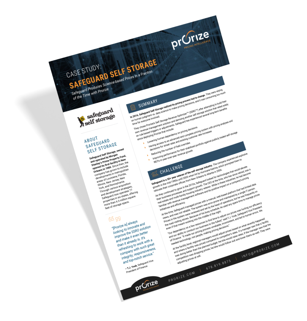 Self Storage Revenue Management Solutions | Prorize