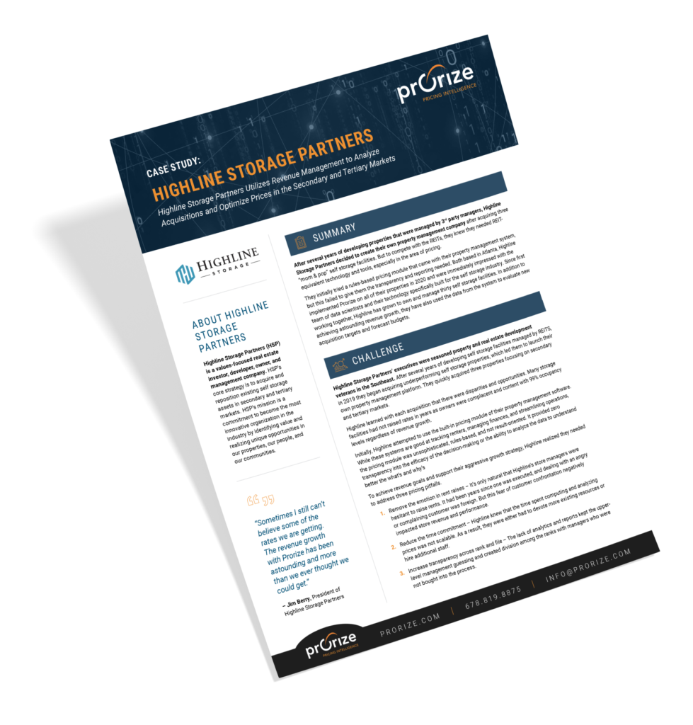 Self Storage Revenue Management Clients | Prorize